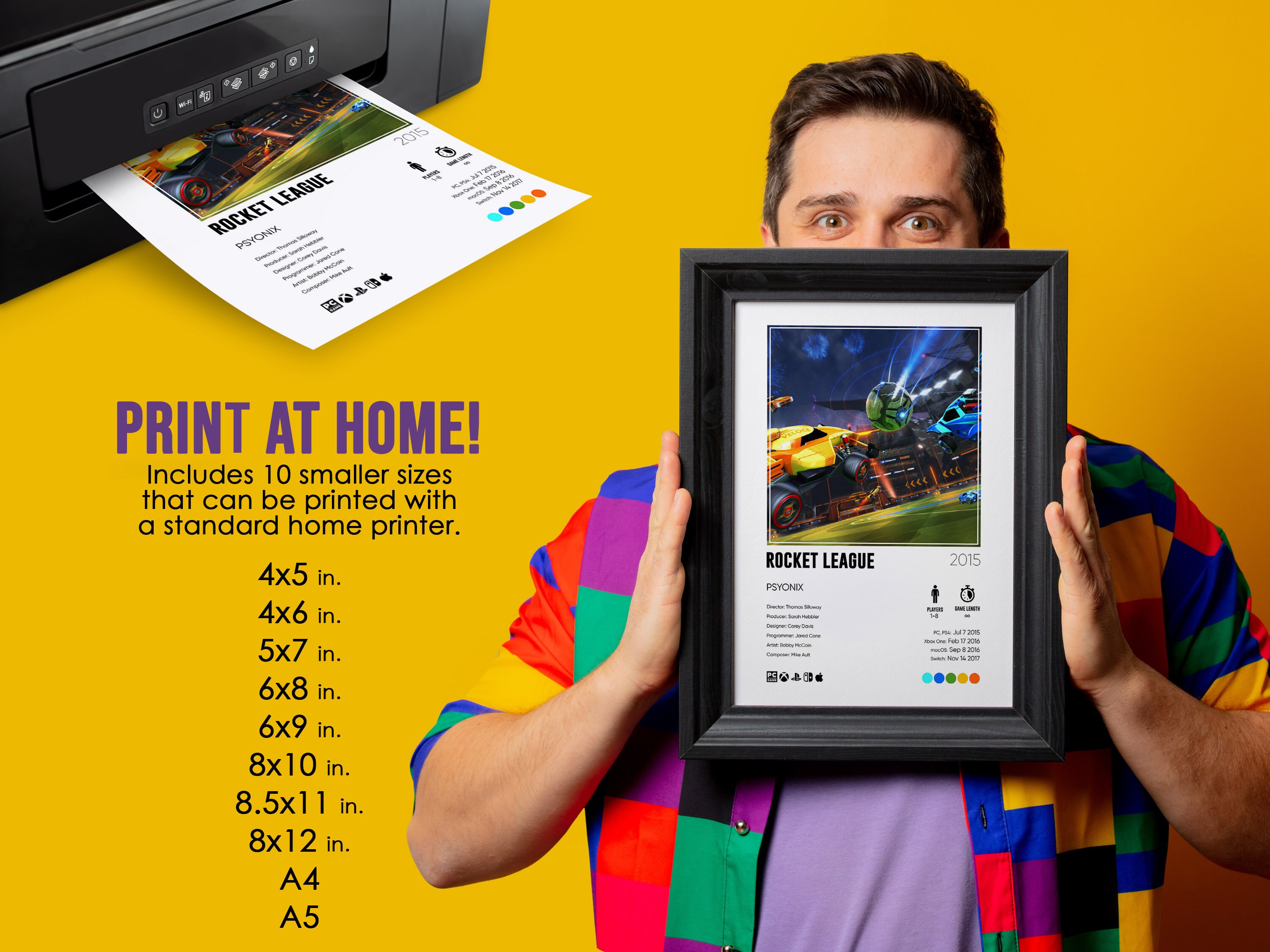 Rocket League Poster Digital Download Video Game Poster RLCS RL Rocket ...