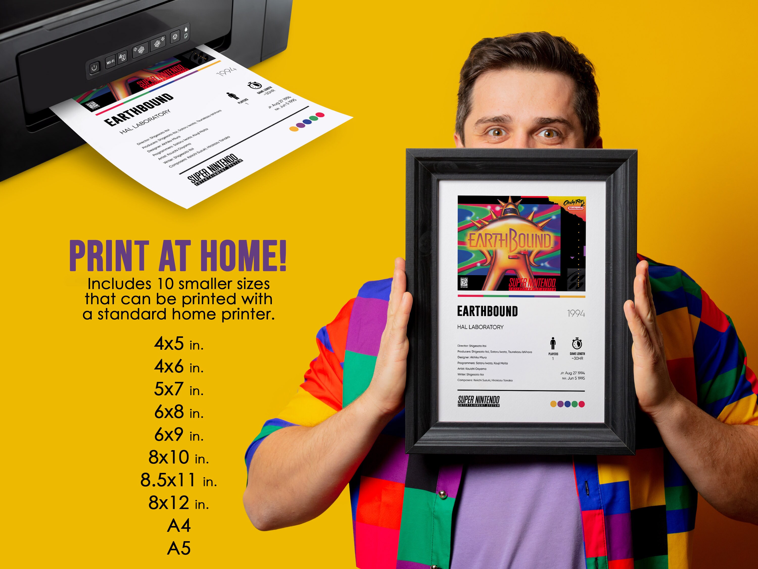 Earthbound Poster for Game Room Video Game Poster Video Game Print ...