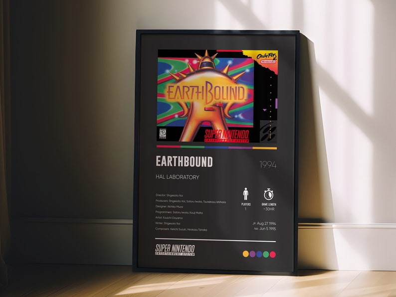 Earthbound Poster for Game Room Video Game Poster Video Game Print ...