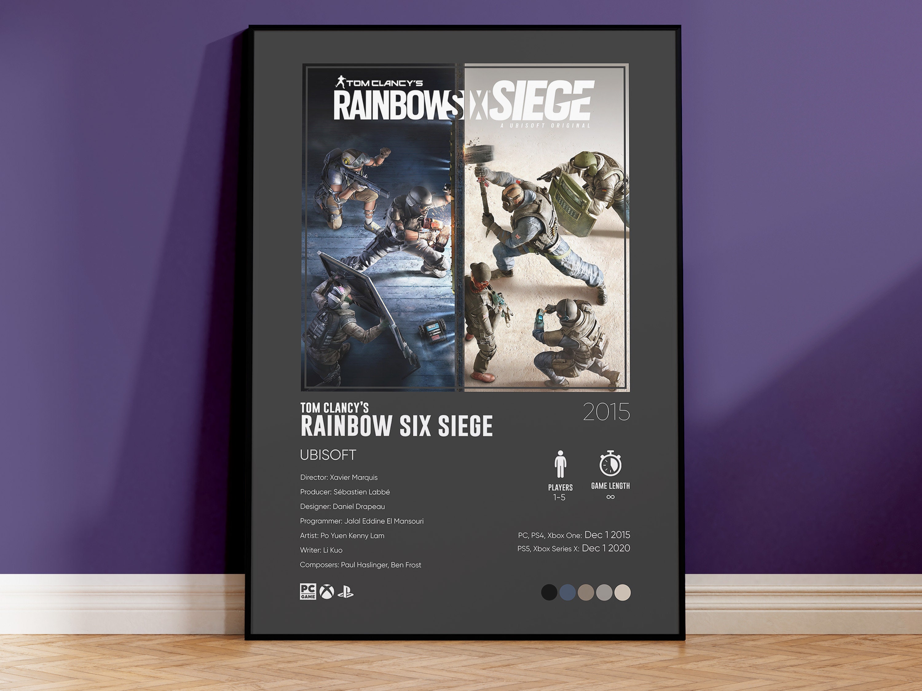 Rainbow Six Siege Poster Digital Download Video Game Poster Video Game ...