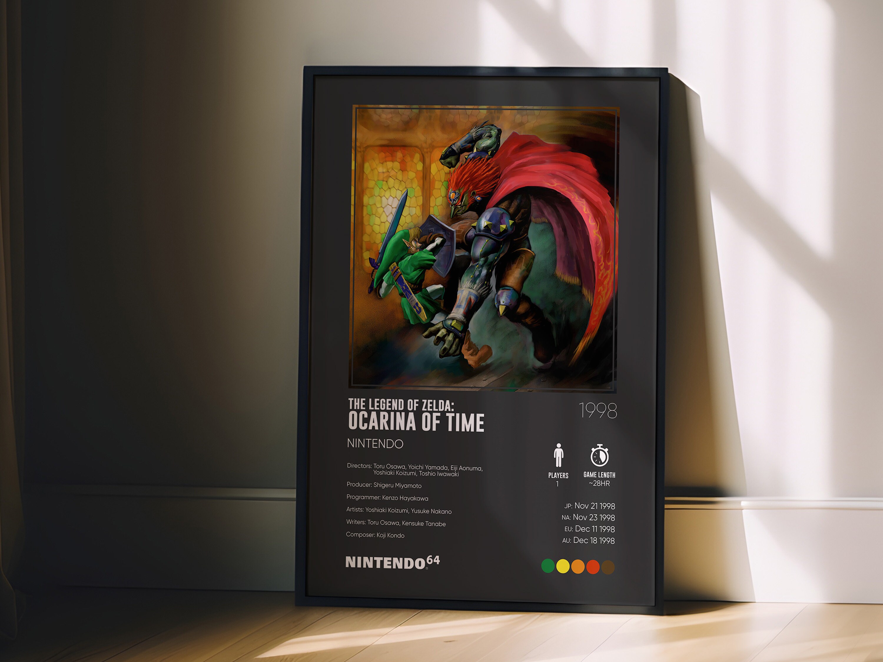 Zelda Ocarina of Time Poster Digital Print Zelda Poster Video Game ...