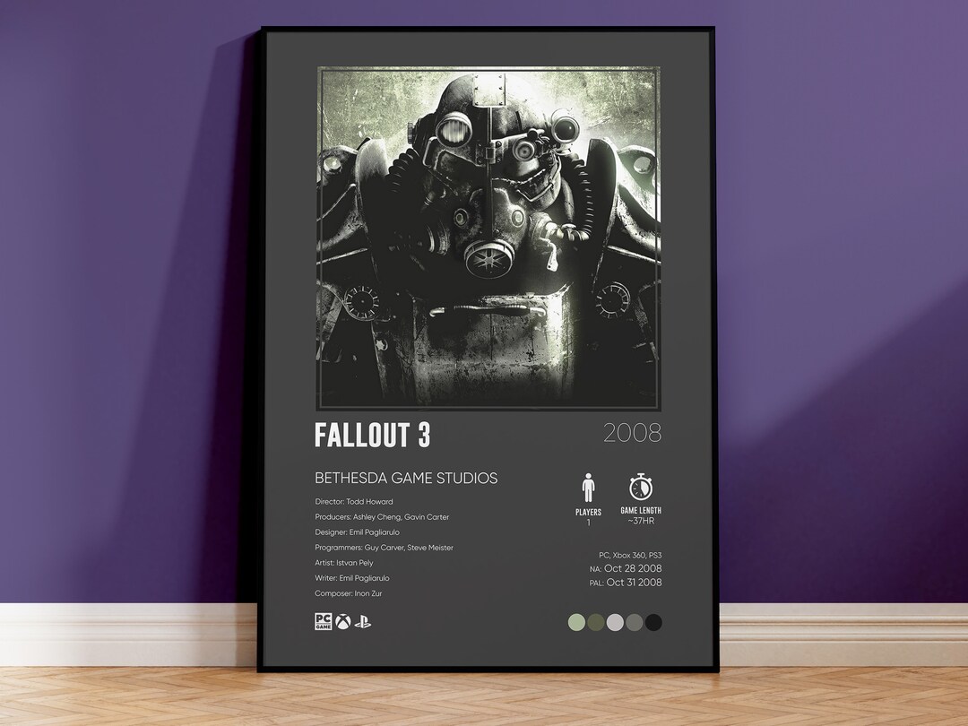 Fallout 3 Poster Digital Download Fallout Poster Fallout Wall Art Game ...