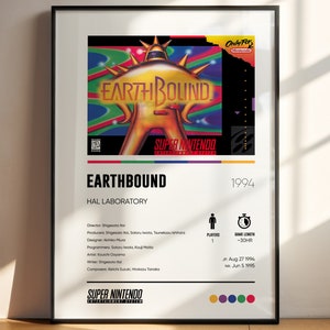 Earthbound Poster for Game Room Video Game Poster Video Game Print ...