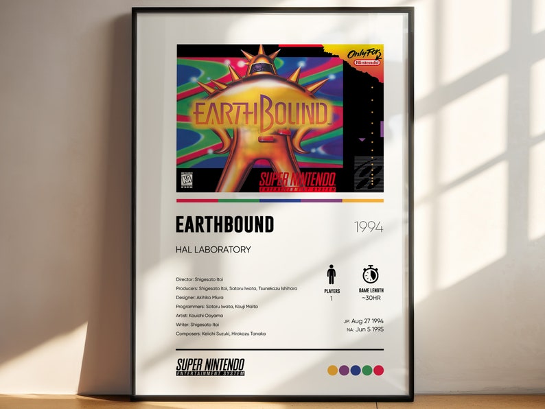 Earthbound Poster for Game Room Video Game Poster Video Game Print ... Earthbound Poster for Game Room Video Game Poster Video Game Print ...