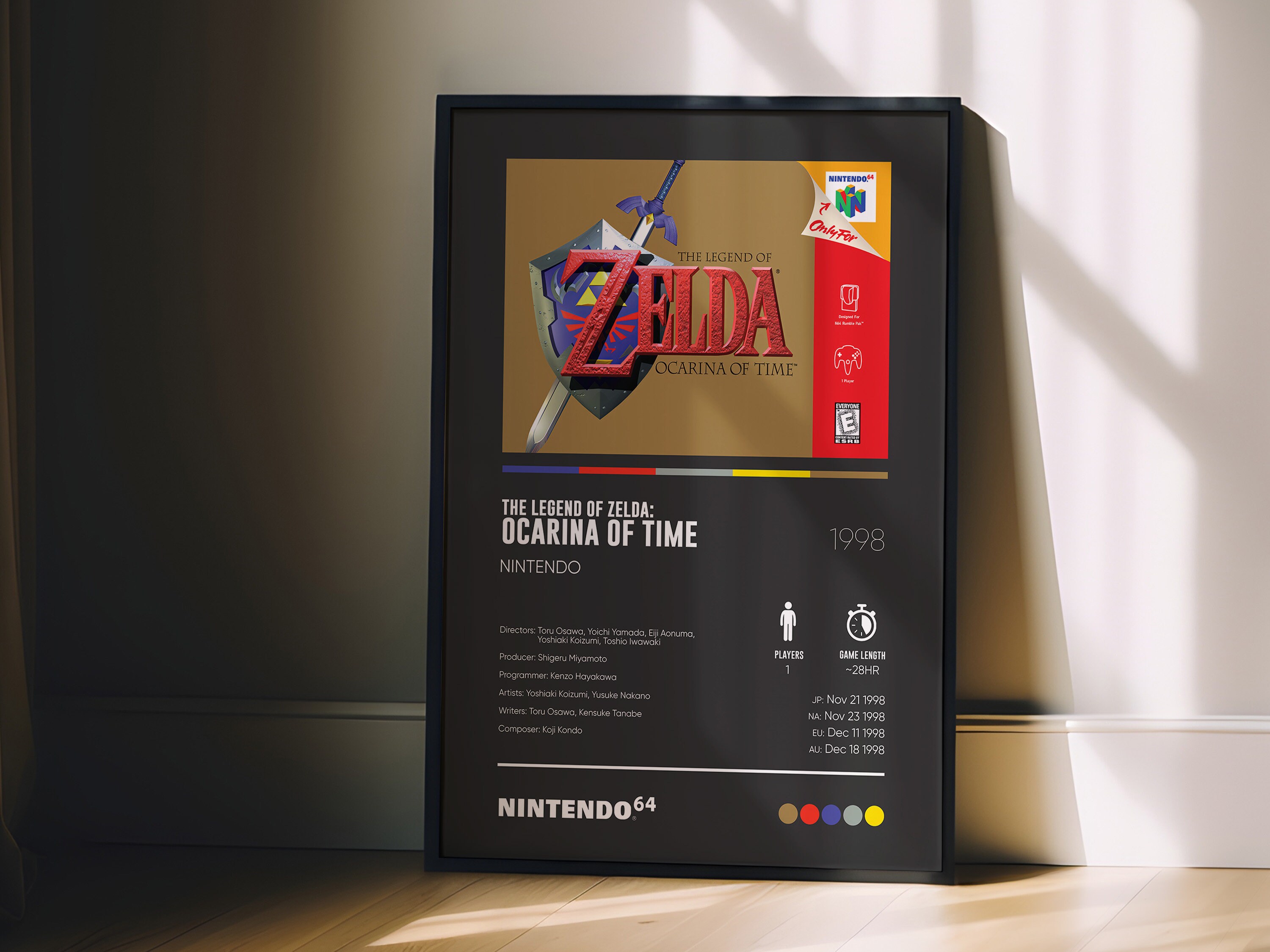 Legend of Zelda Ocarina of Time Poster Digital Download Video Game ...