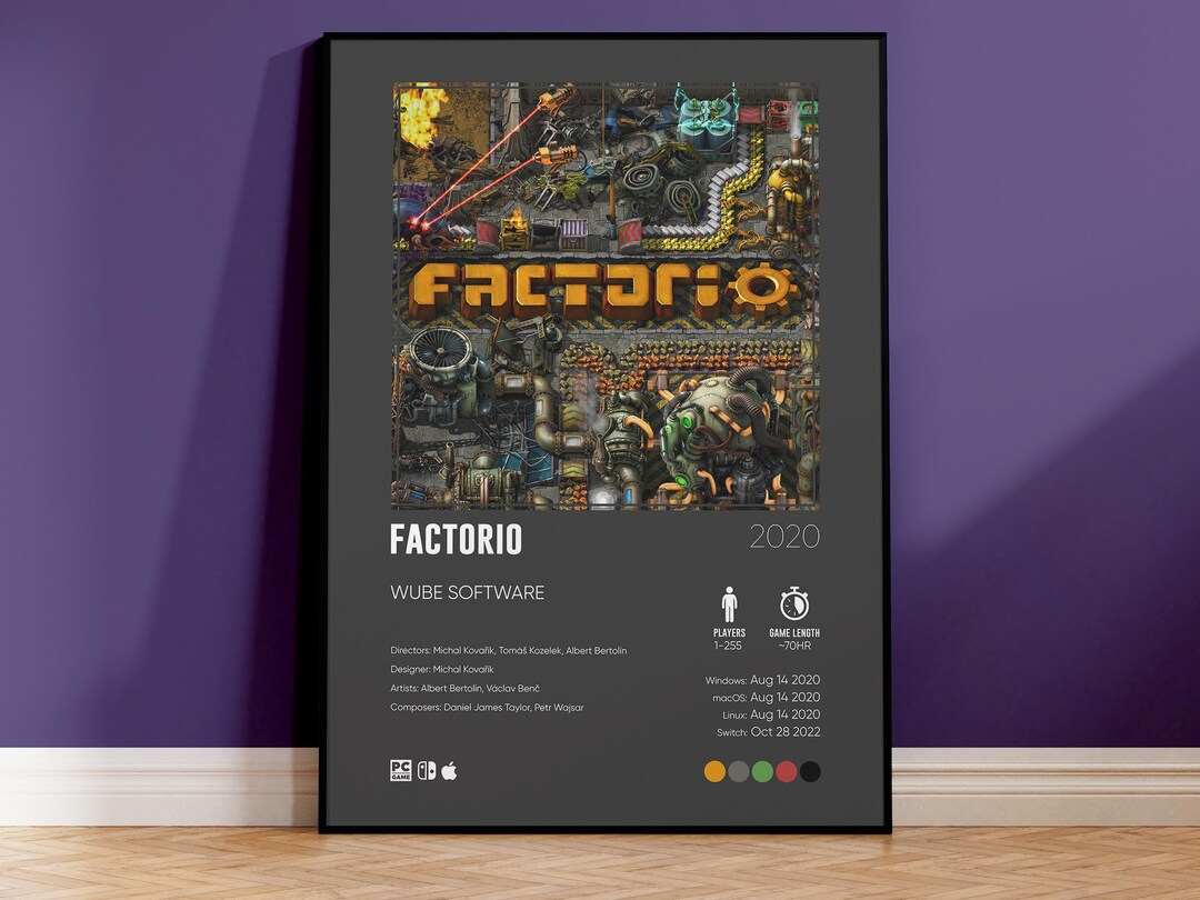 Factorio Poster Digital Download Video Game Poster Video Game Print ...