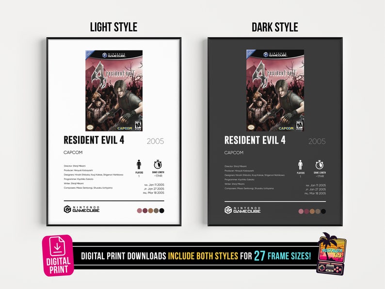 Resident Evil 4 Poster Digital Download Video Game Poster RE4 Poster ...