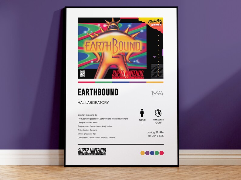 Earthbound Poster for Game Room Video Game Poster Video Game Print ... Earthbound Poster for Game Room Video Game Poster Video Game Print ...