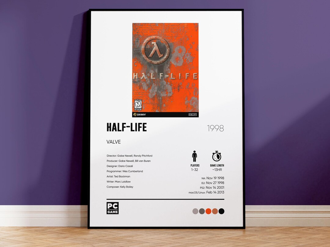 Half-life Poster Digital Download Half Life Print Video Game Print PC ...