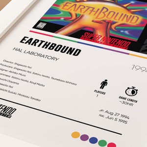 Earthbound Poster for Game Room Video Game Poster Video Game Print ...