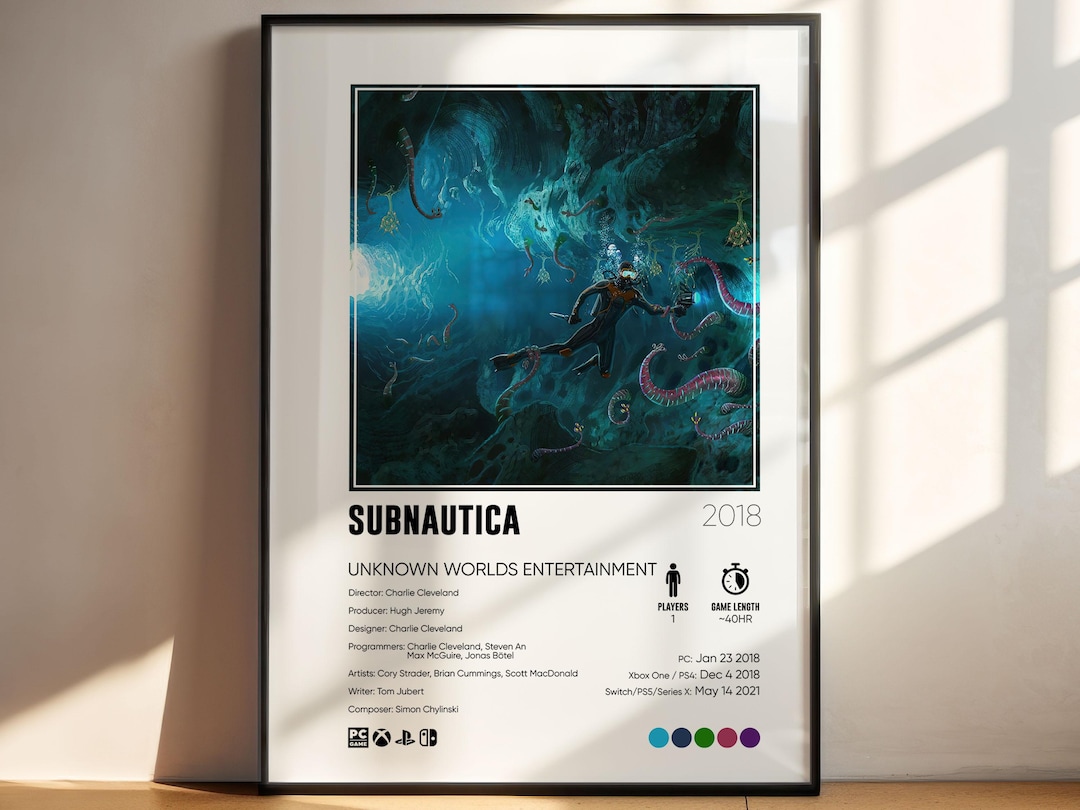 Subnautica Game Poster Digital Download Video Game Poster PC Game Indie ...