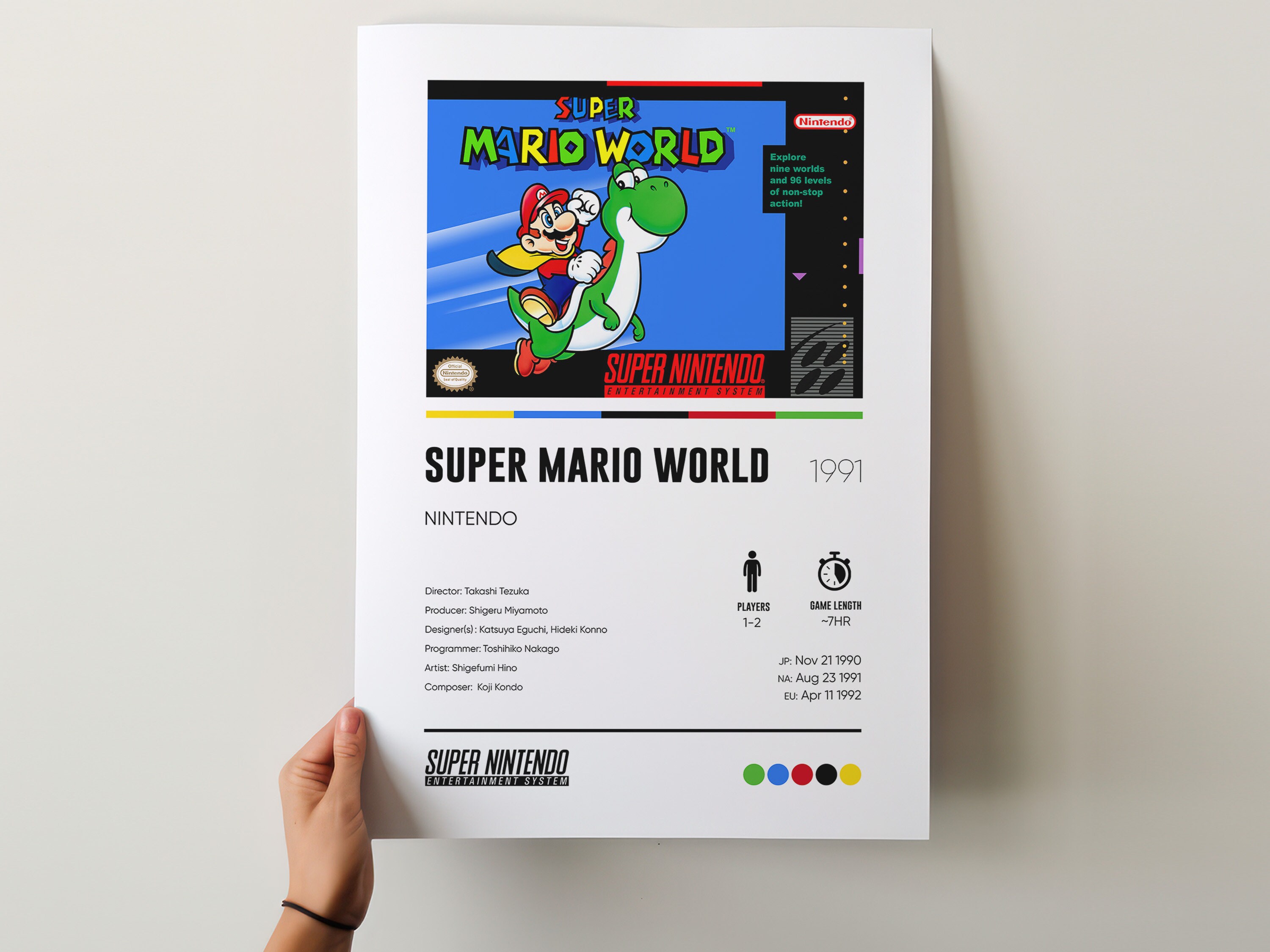 Super Mario World Poster Digital Download Video Game Poster Video Game ...