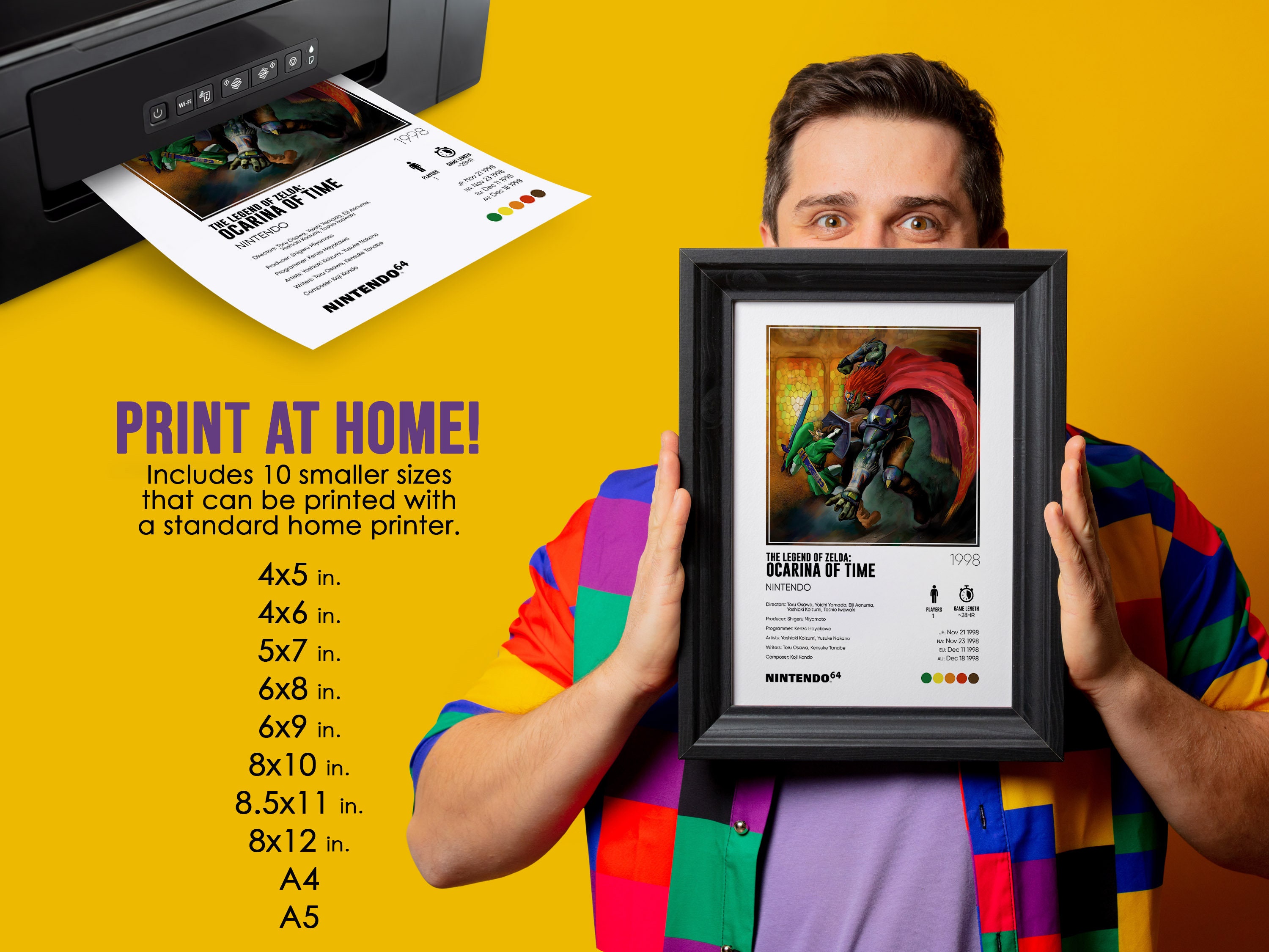 Zelda Ocarina of Time Poster Digital Print Zelda Poster Video Game ...