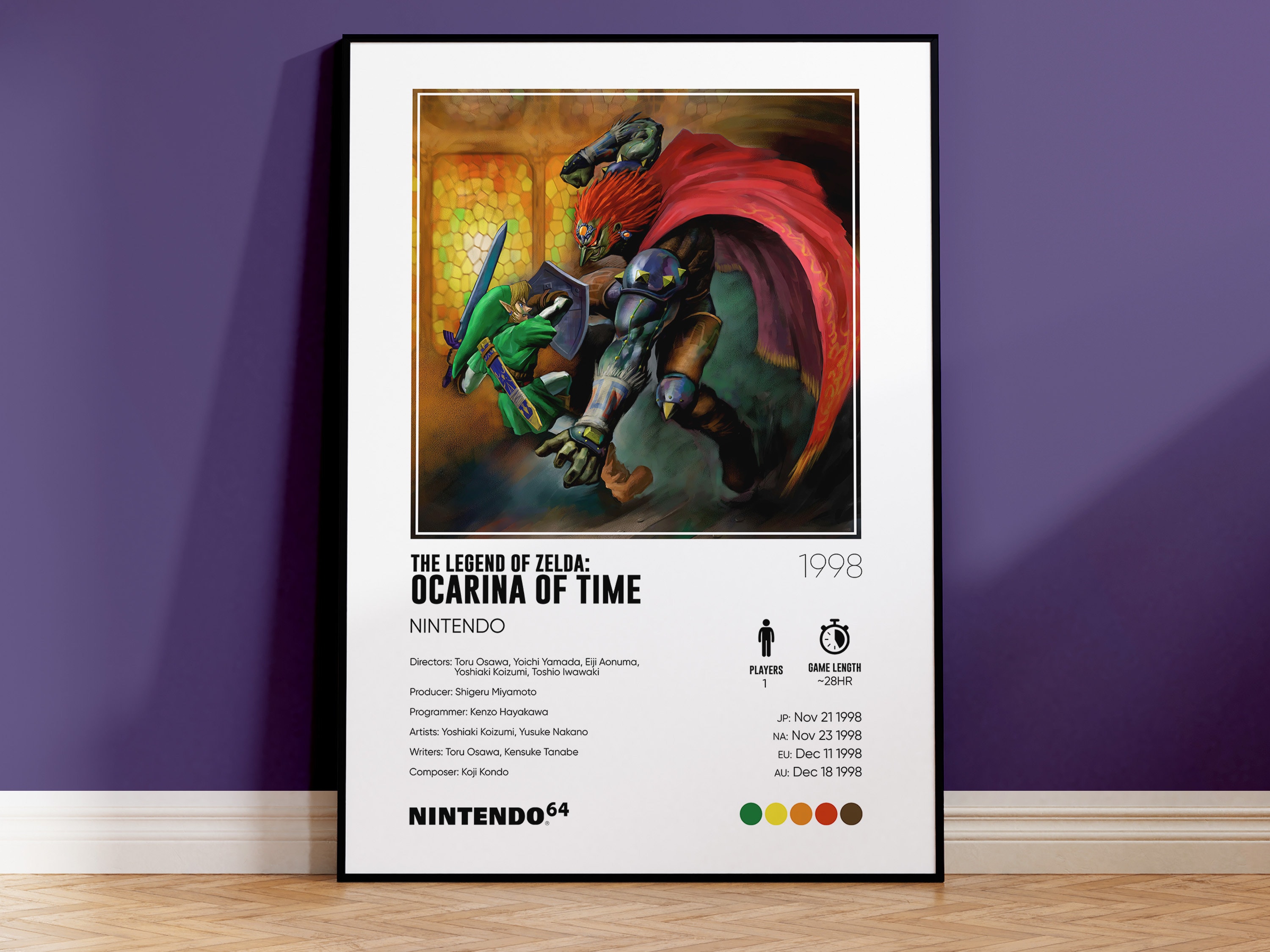 Zelda Ocarina of Time Poster Digital Print Zelda Poster Video Game ...