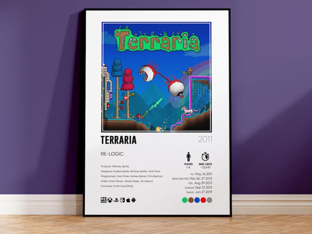 Terraria Print Digital Download Video Game Poster Video Game Print Game ...