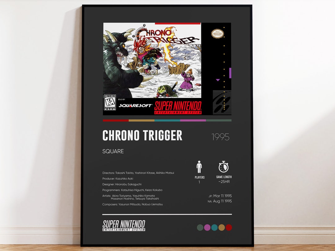 Chrono Trigger Poster for Game Room Video Game Poster Video Game Print ...
