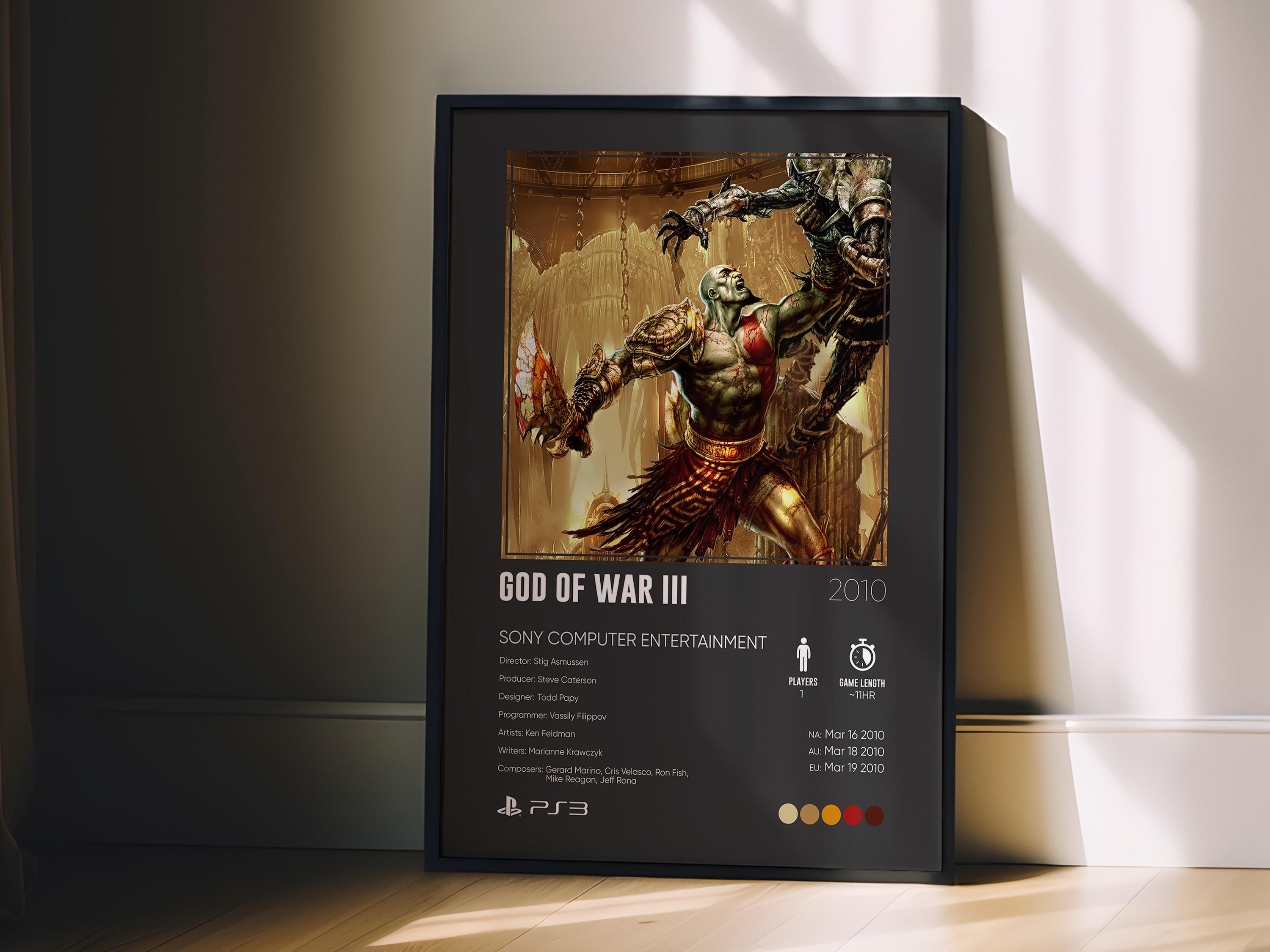 God of War III Poster Digital Download Video Game Poster God of War 3 ...
