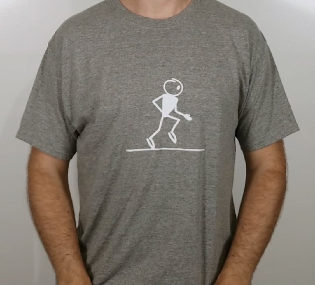 Stick Figure Shirt - Running - Position 4 - Etsy
