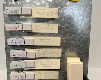 Kitchen Menu Board Printable Gray Grey and Yellow Chevron Instant ...