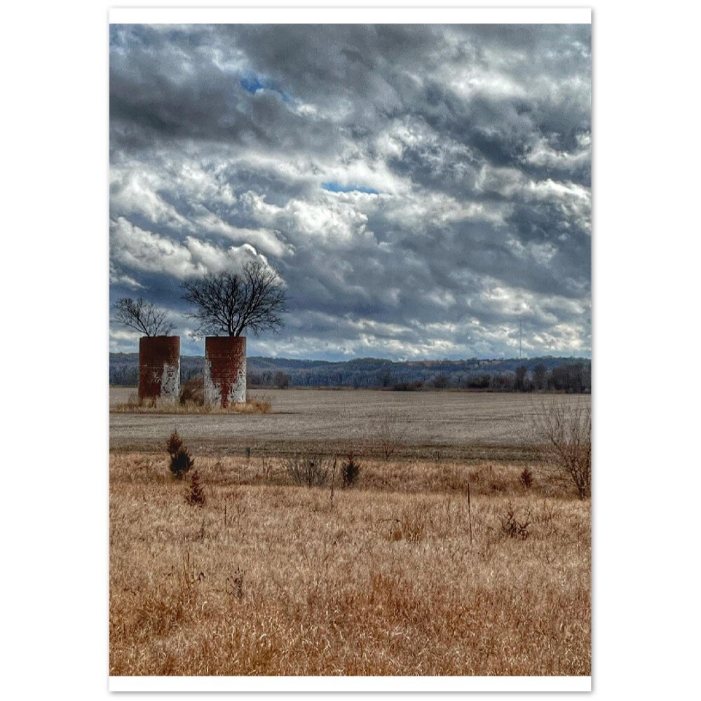 Silos in a Field Kansas Farmhouse Photography Print Decor Wall Art ...