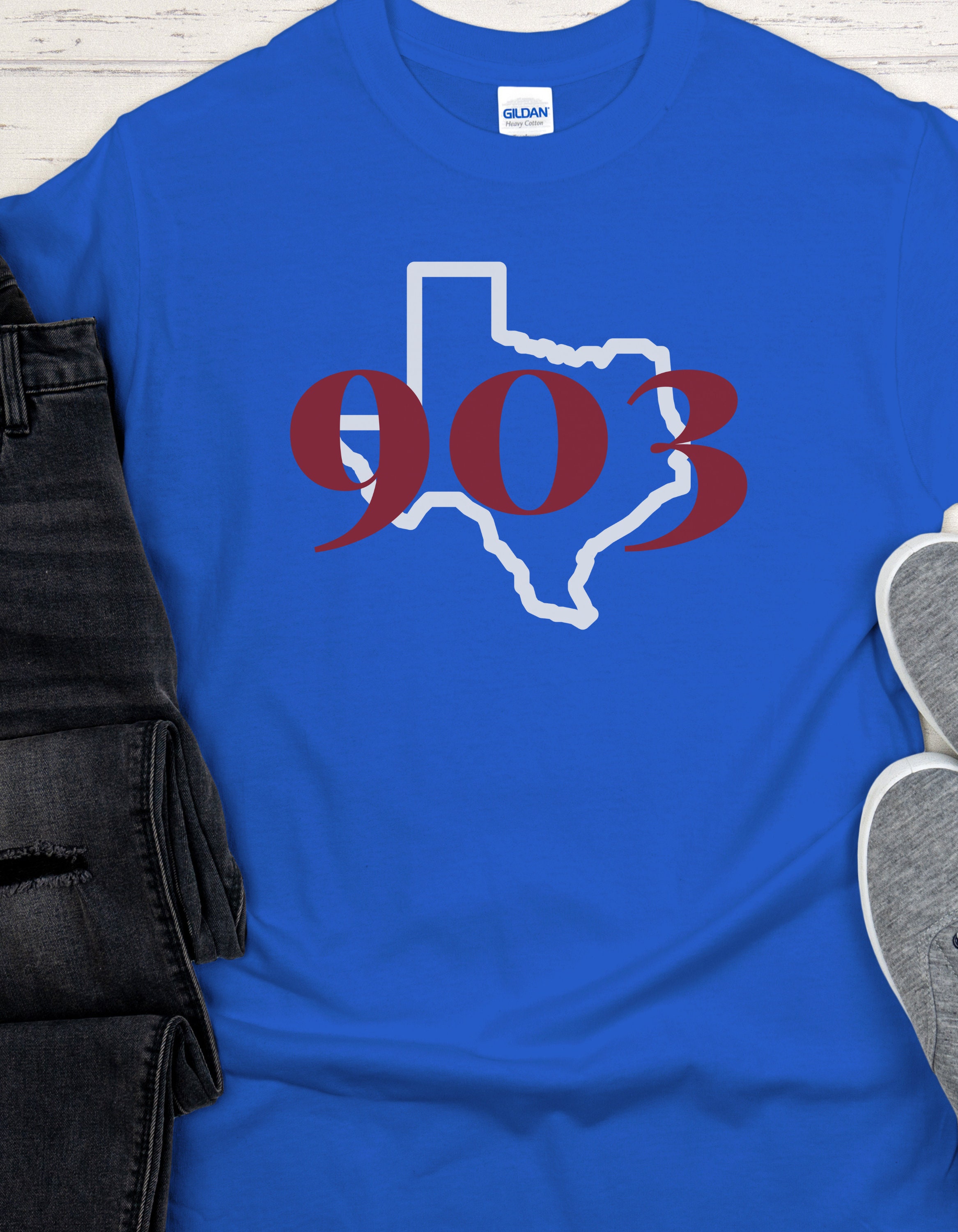 Area Code 903 Texas Map Gildan 5000 Shirt, 903 Shirt, Texas Shirt ...