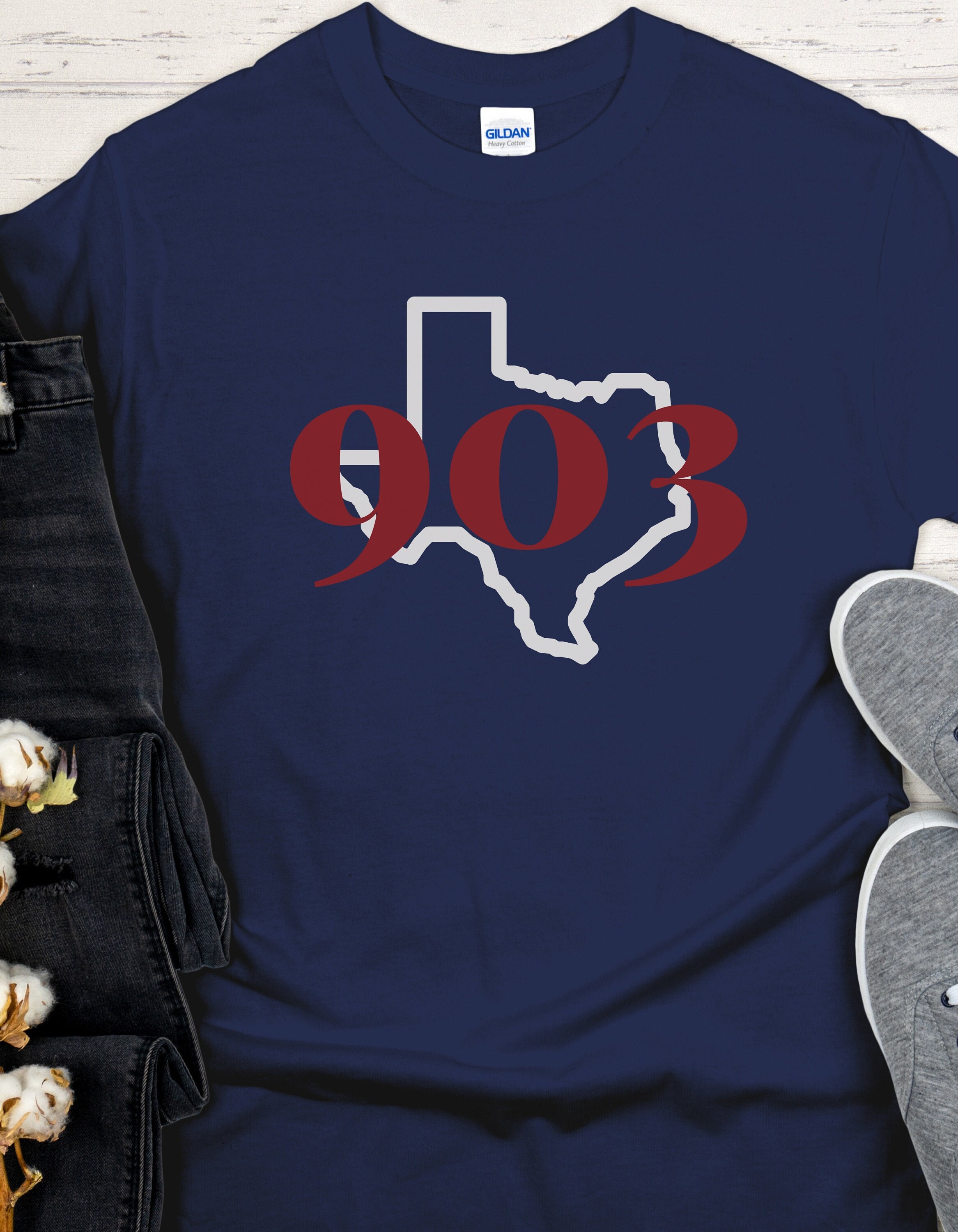 Area Code 903 Texas Map Gildan 5000 Shirt, 903 Shirt, Texas Shirt ...