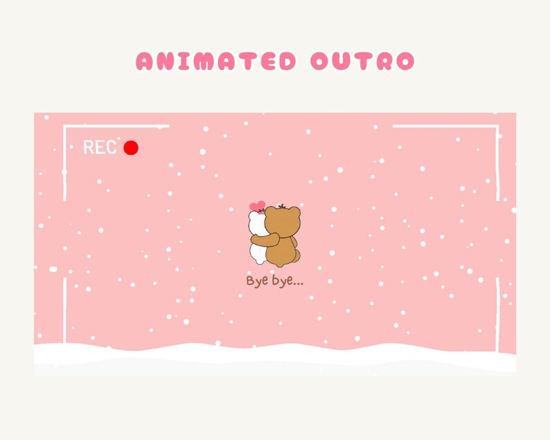 KAWAII Bears Youtube Channel Branding Kit Banner, Animated Intro and ...