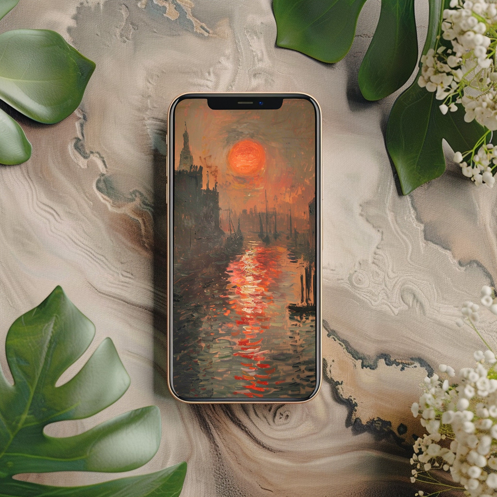 Pack of 5 Background Monet Paintings | Phone Wallpapers | Water Lilies ...
