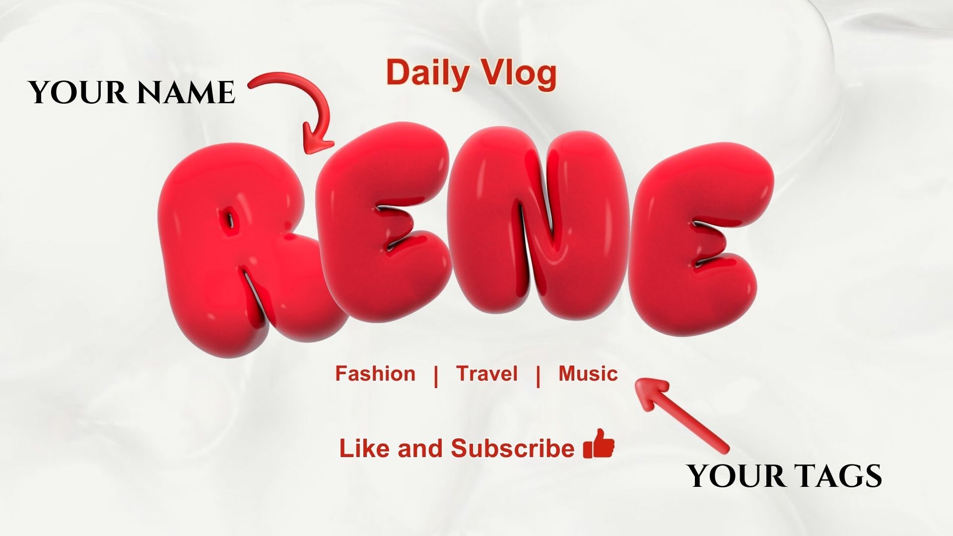 Custom Youtube Channel Intro | 3D Letters Your Chanel Name ...