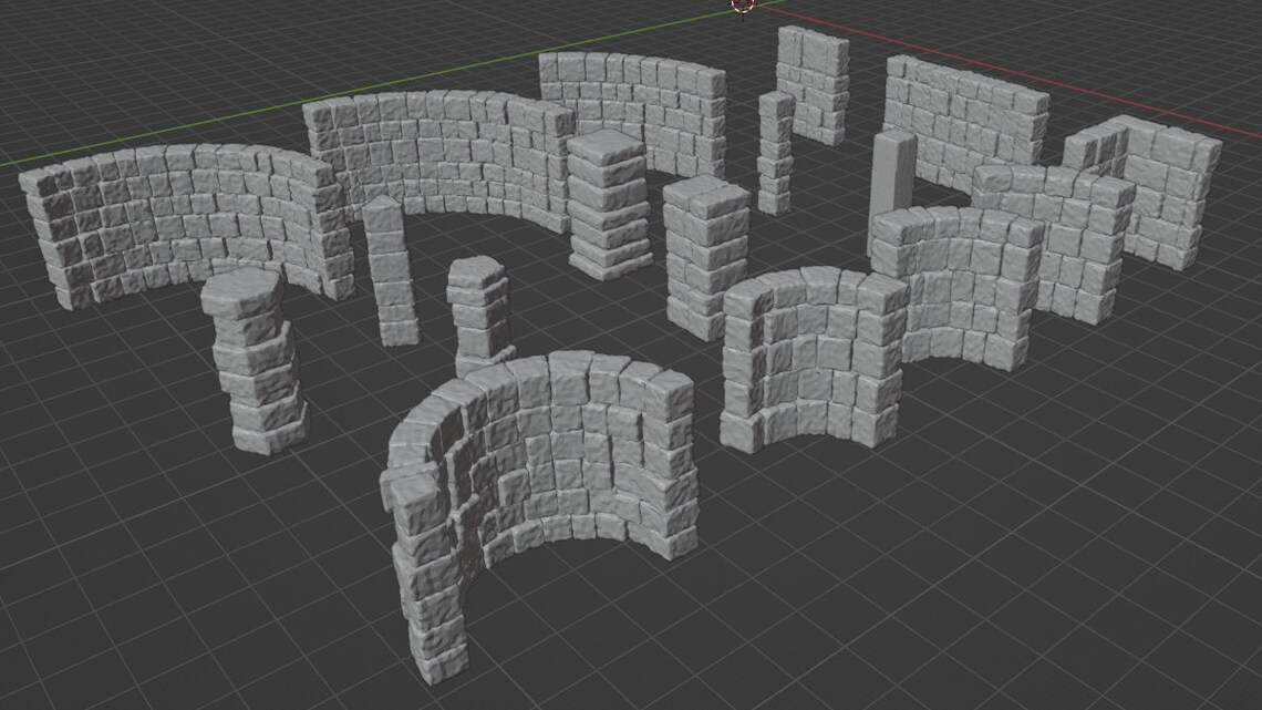 70pcs 3D Printable Stone Walls for Dnd, Pathfinder, and Other Ttrpgs - Etsy