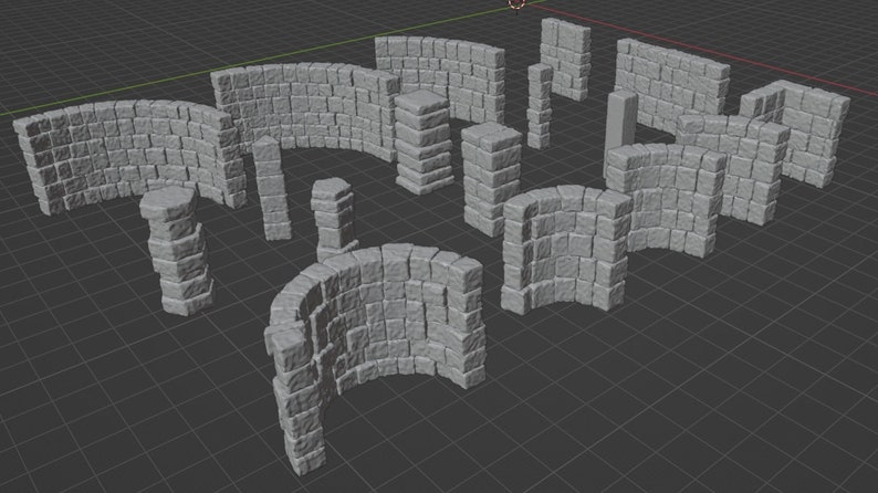 70pcs 3D Printable Stone Walls for Dnd, Pathfinder, and Other Ttrpgs - Etsy