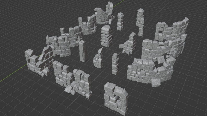 70pcs 3D Printable Stone Walls for Dnd, Pathfinder, and Other Ttrpgs - Etsy