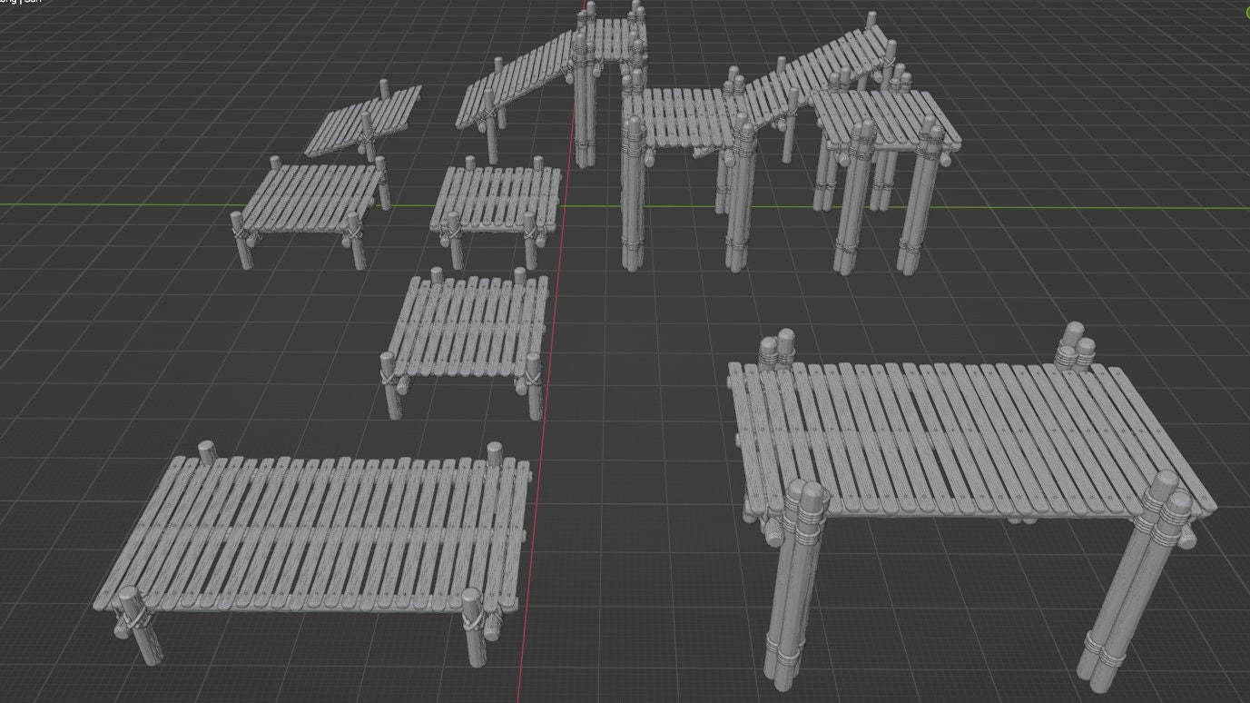 10pcs 3D Printable Docks for Dnd, Pathfinder, and Other Ttrpgs - Etsy