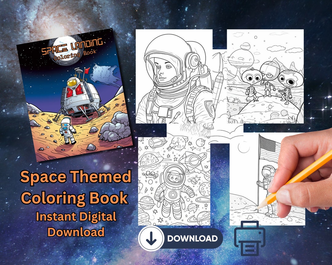Coloring Book: A Intergalactic Space Themed Children's Coloring Pages ...