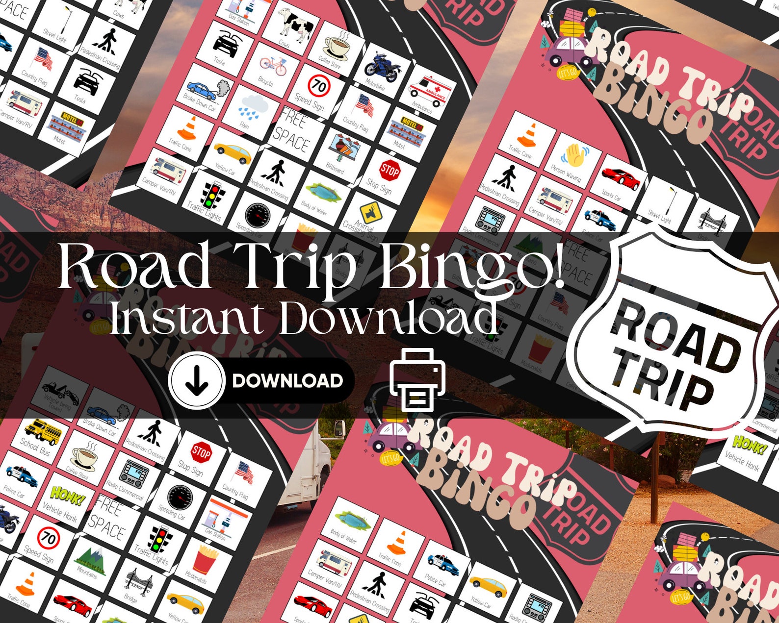 Printable Kids Road Trip Bingo Game! - Fun Road Trip Activity for Child ...