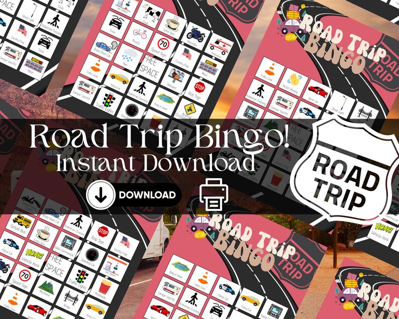 Printable Kids Road Trip Bingo Game! - Fun Road Trip Activity for Child ...