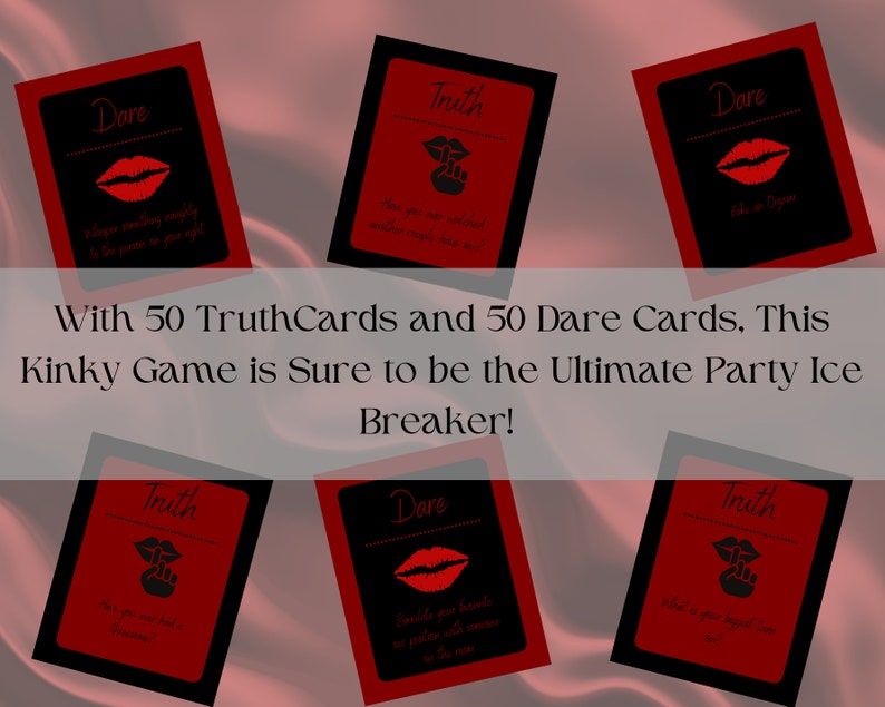 Adult Truth or Dare Card Game (18+) - 100 Card Game With Adult Themes ...