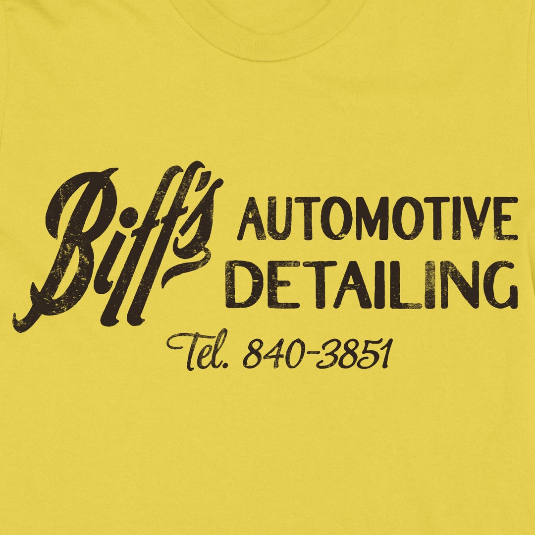 Biff's Auto Detailing Unisex Jersey Short Sleeve Tee Back to the Future 80's Movie T-shirts ...