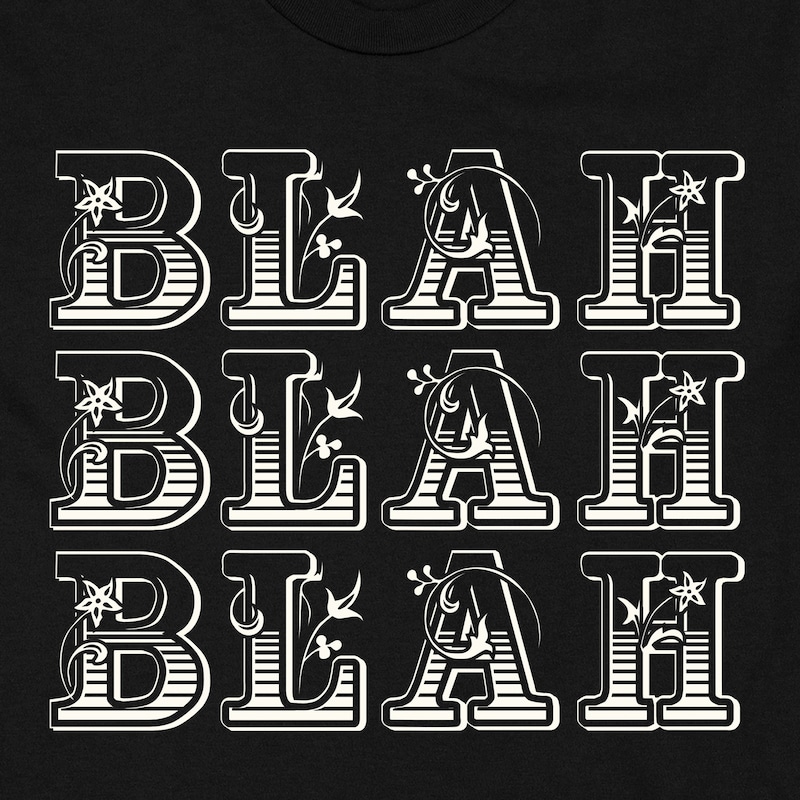 Blah Blah Blah - Etsy