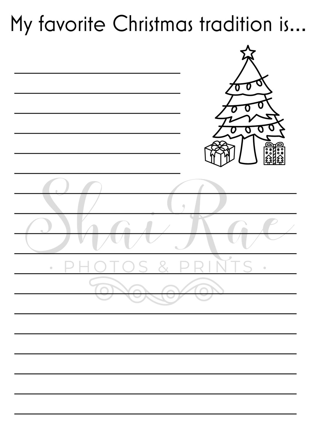 School Worksheets - Writing Prompt: Christmas Traditions - Etsy