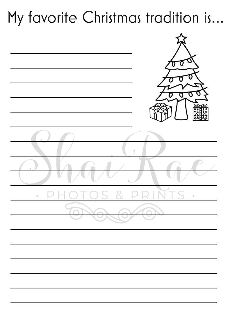 School Worksheets - Writing Prompt: Christmas Traditions - Etsy
