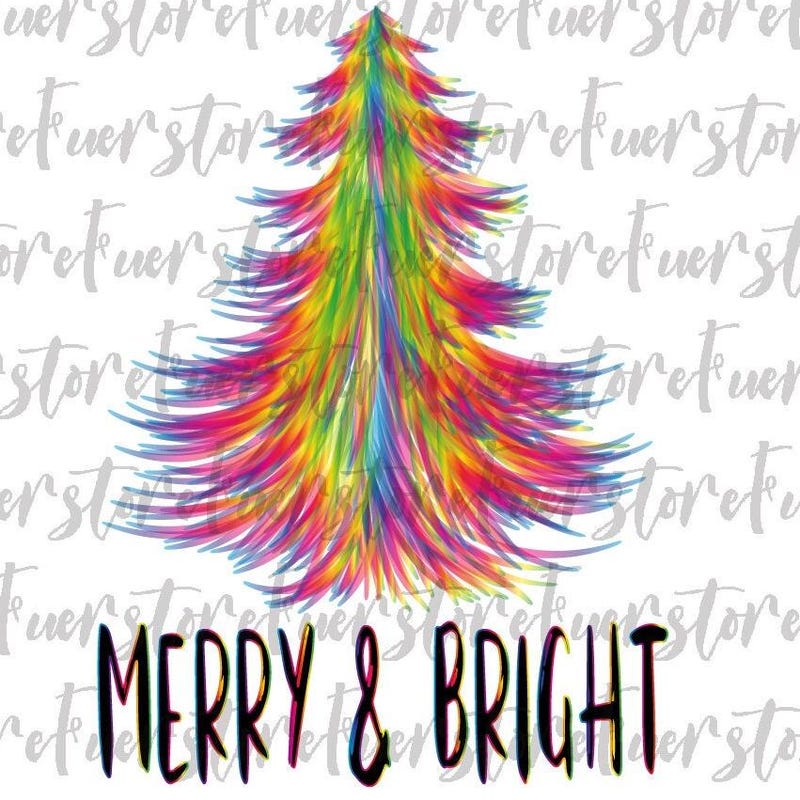 Rainbow Tree Png - Etsy UK