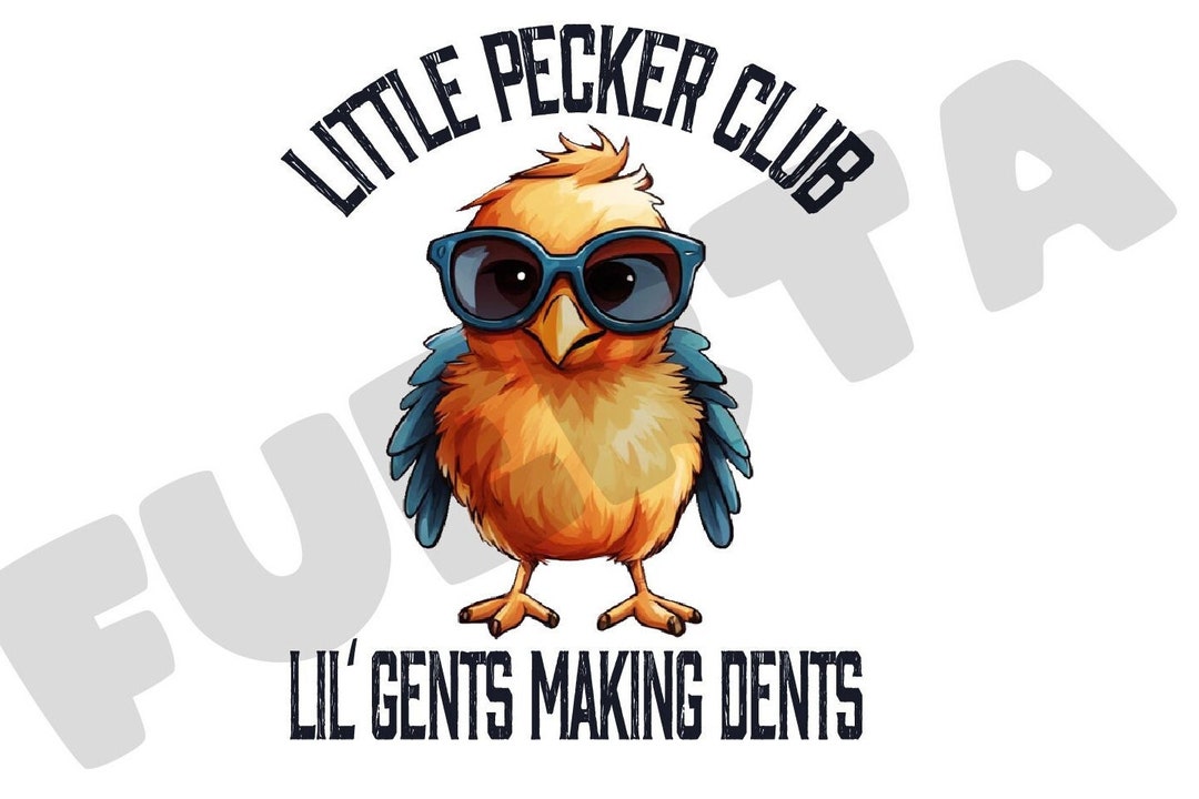 Little Pecker Club Lil' Gents Making Dents PNG, Lil' Gents Png, Funny Bird Png, Pecker Png ...
