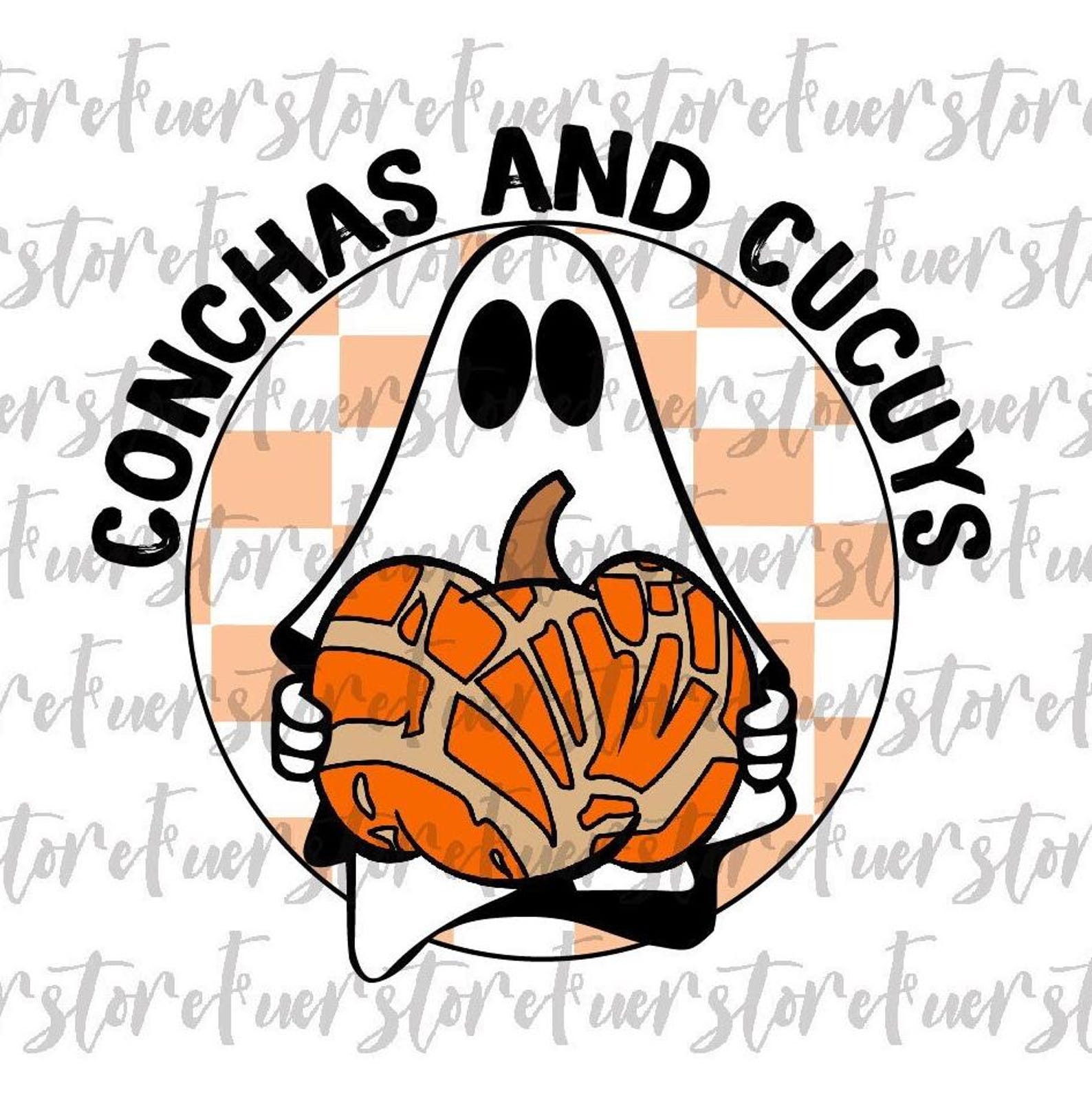 Conchas and Cucuys PNG, Concha Png, Pumpkin Conchas Png, Ghost Concha ...