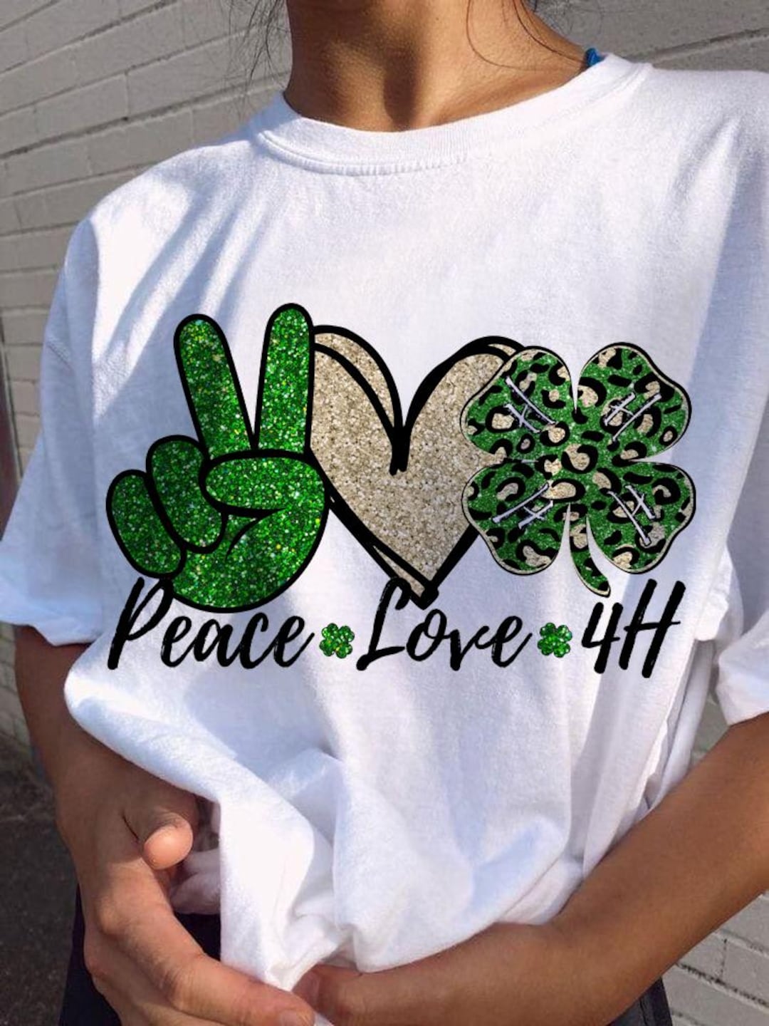 Peace Love 4H Png, Peace Love Patrick Png, Lucky Png, Clover Png, St ...