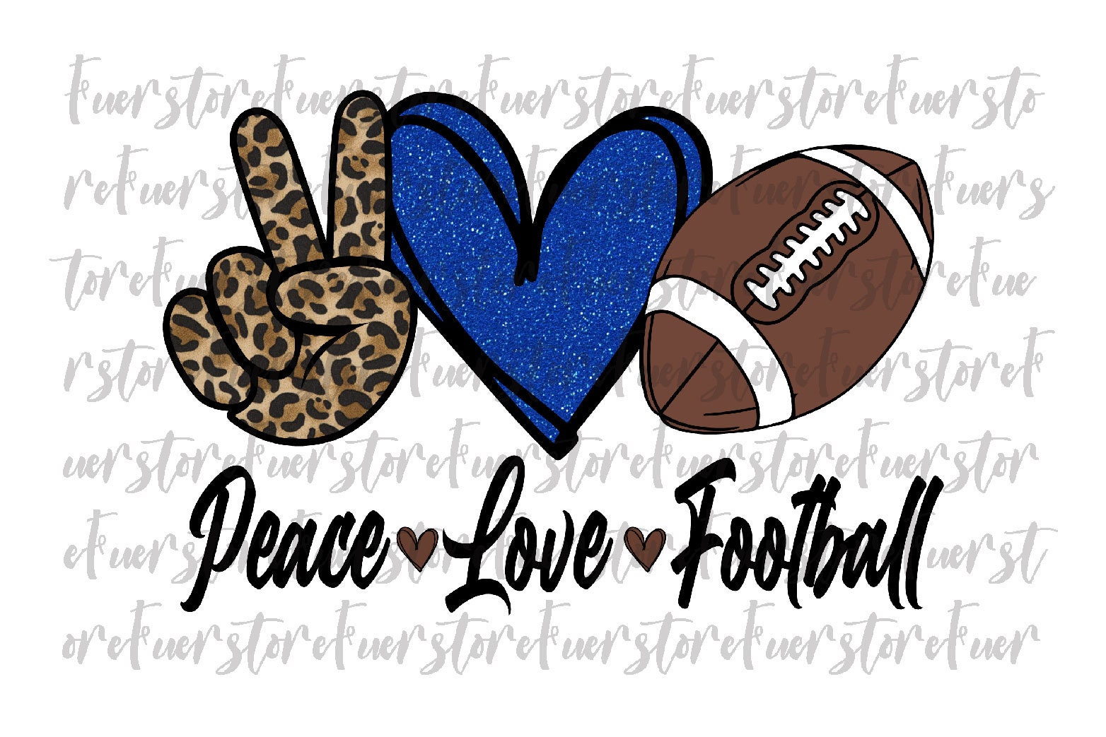 Peace Love Football PNG, Fotball Png, Leopard Football Png, American ...
