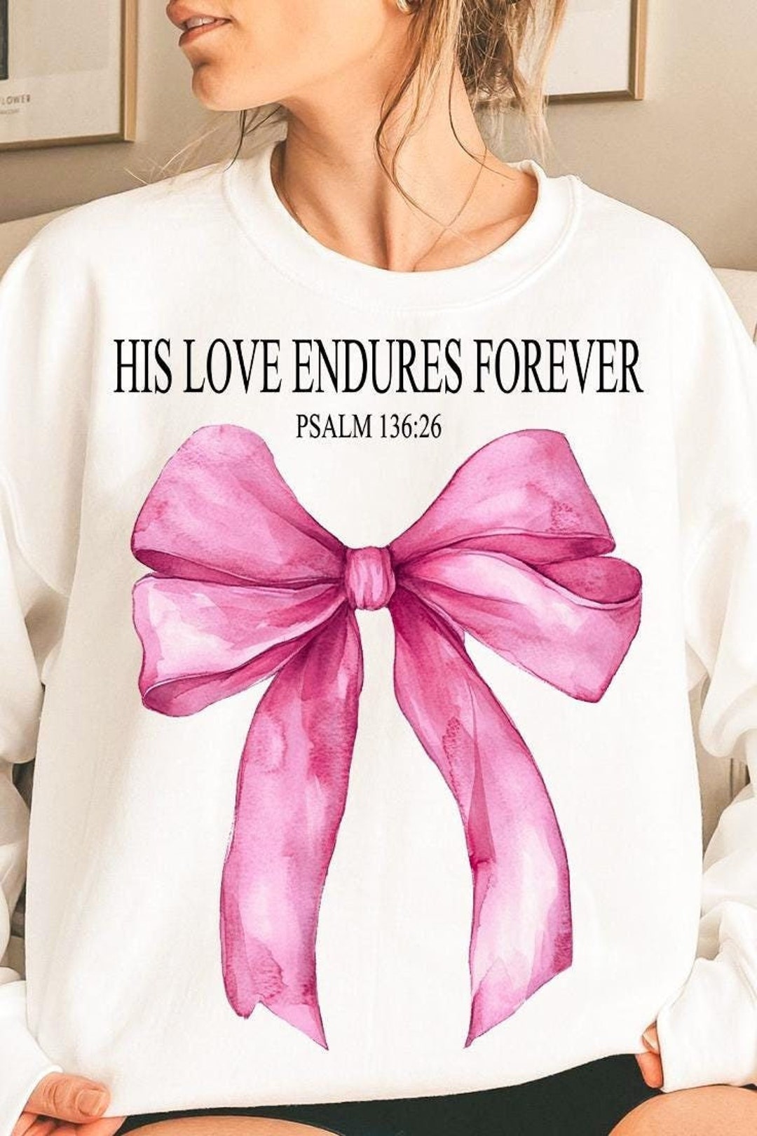 His Love Endures Forever PNG, Psalm 136:26 Png, Christian Valentine Png ...