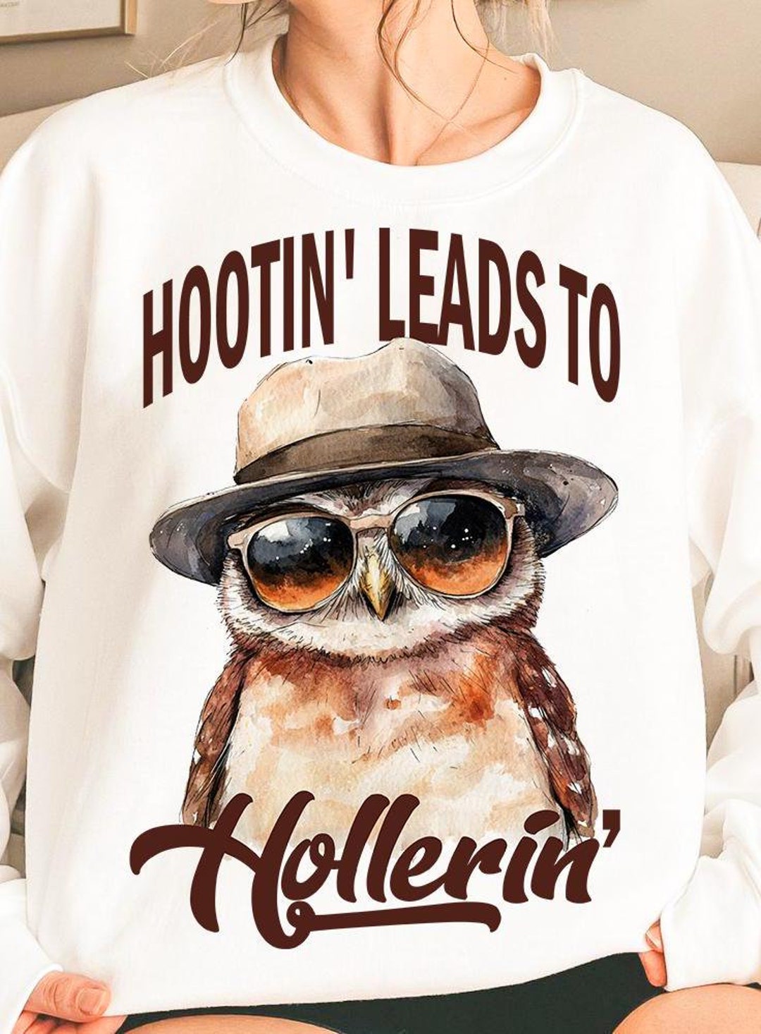 Hootin' Leads to Hollerin' Png, Trendy Cowboy Animal, Intage Western ...