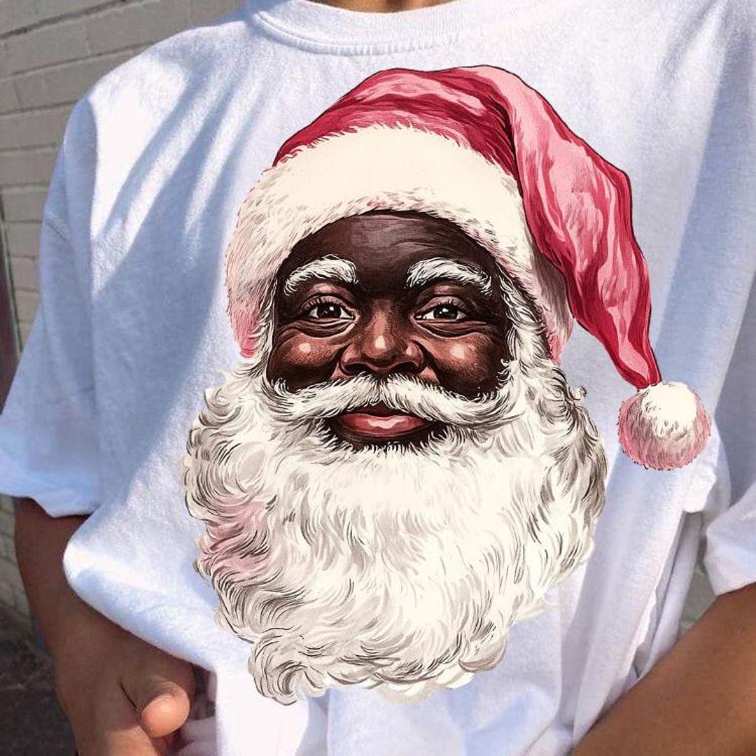 Black Santa Png, Black Santa Gift, Santa, Afro Santa,sublimation Design ...