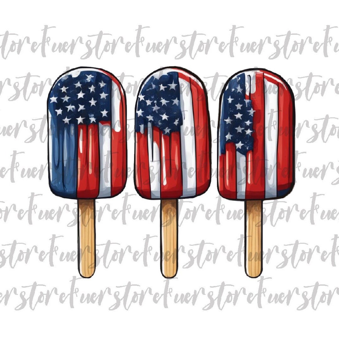 Patriotic Popsicle Png, American Popsicle Png, Usa Ice Cream Png, 4th ...